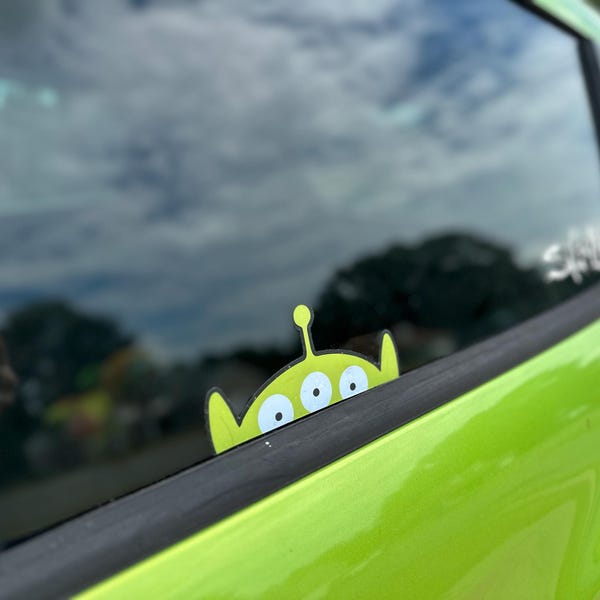 Toy Story Alien Peeker Transparent Car Decal/pixar Peekaboo Window ...