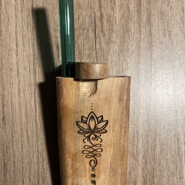 Teal Glass One Hitter for Your Hitter Box / Dugout Box (please Read ...