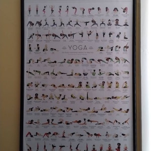 Yoga Poster Asanas 150 Poses Your Body Wishes to Practice, Yoga Print ...