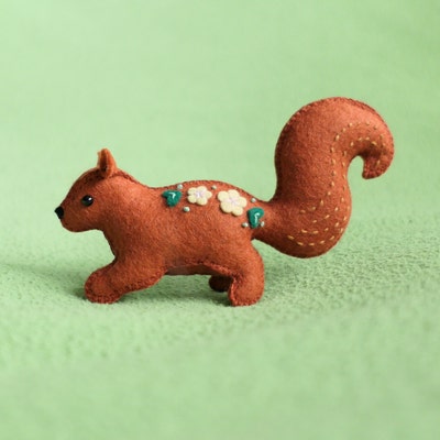 Felt Squirrel Sewing Pattern Felt Animal Sewing Pattern PDF - Etsy