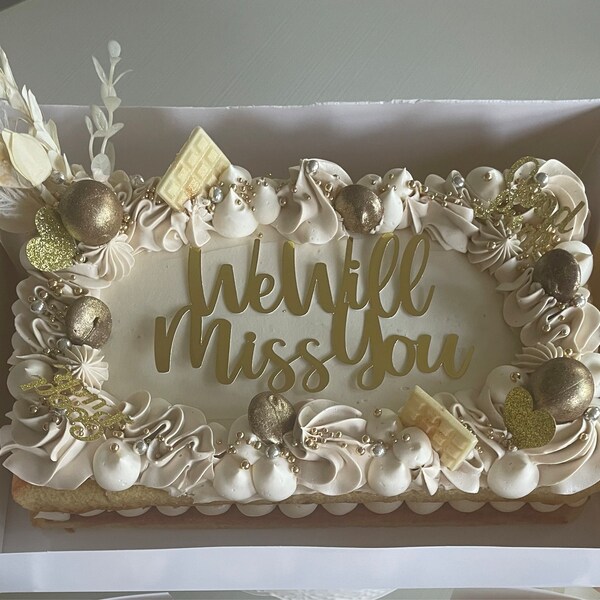 Sheet Cake Topper, Happy Birthday, Glitter Cardstock, Personalised ...