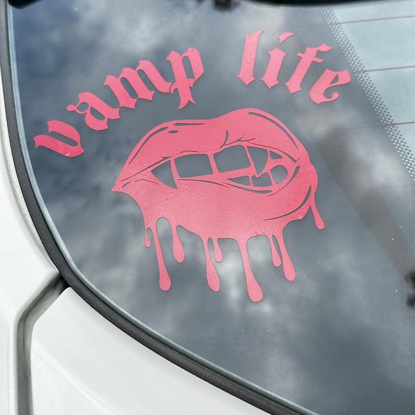 Living Dead Girl Decal, Car Decal, Spooky Car Banner, Goth Windshield ...