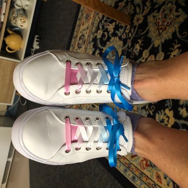 Transgender Pride Shoelaces — Subtle LGBT Pride Accessory Pride Flag ...