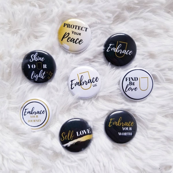 50 1 Inch Full Color Custom Buttons W/ Pin. We Can Make Any Size ...