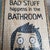 Bob's Burgers Bad Stuff Happens in the Bathroom Wooden Sign Wall Decor ...