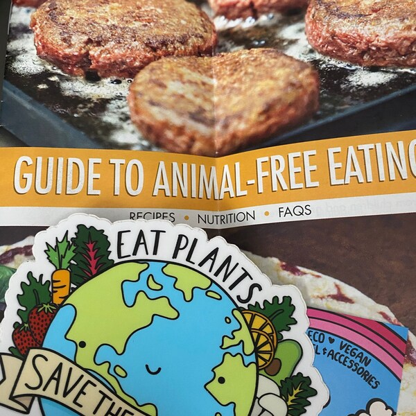 Earth Day Vegan Activism Sticker-"eat Plants"- Herbivore Sticker, Plant ...