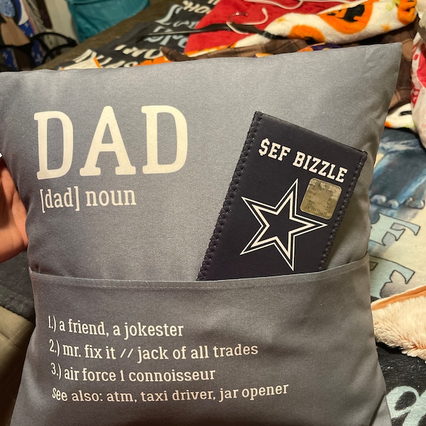 Dad Personalized Pocket Pillow, Father's Day Gifts, Gifts for Him ...