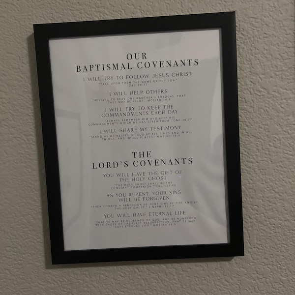 LDS Baptism Covenants Poster: Printable Wall Art (digital Download) - Etsy