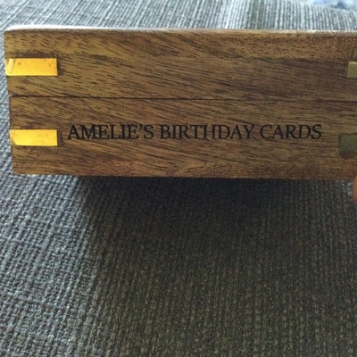 Personalised Luxury Playing Card Box-mens Personalised Gift Wooden Card ...