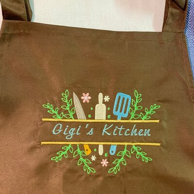 Kitchen Utensils Split Embroidery Design, Baking Tools Flower ...