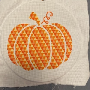 Pumpkin Cross Stitch Pattern PDF, Fall Cross Stitch, Swirly Pumpkin ...