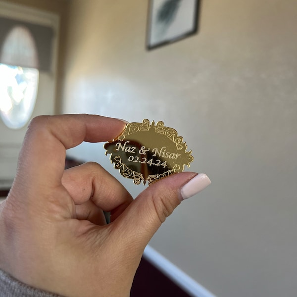 Custom Acrylic Mirror Tag, Custom Baptism Tag, Custom Birthday Tag ...