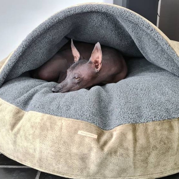 MERINO WOOL DOG Bed, Dog Cave Bed, Washable Dog Bed, Natural Wool Dog ...