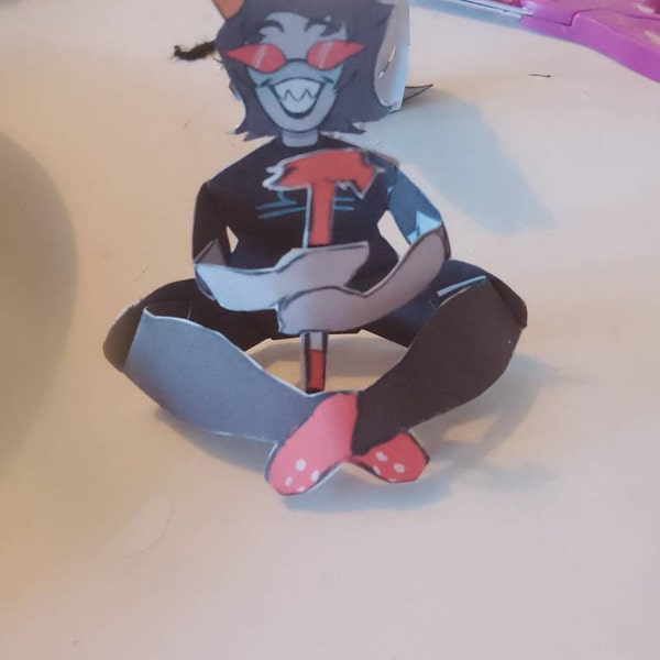 Printable DIY Sitting Terezi Homestuck Paper Craft - Etsy