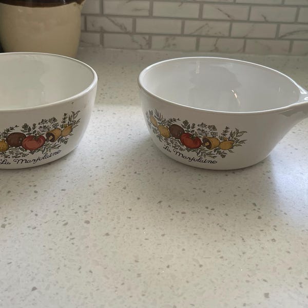 Corning Ware 2 Qt. Casserole Dish Floral Bouquet Vintage Kitchen ...