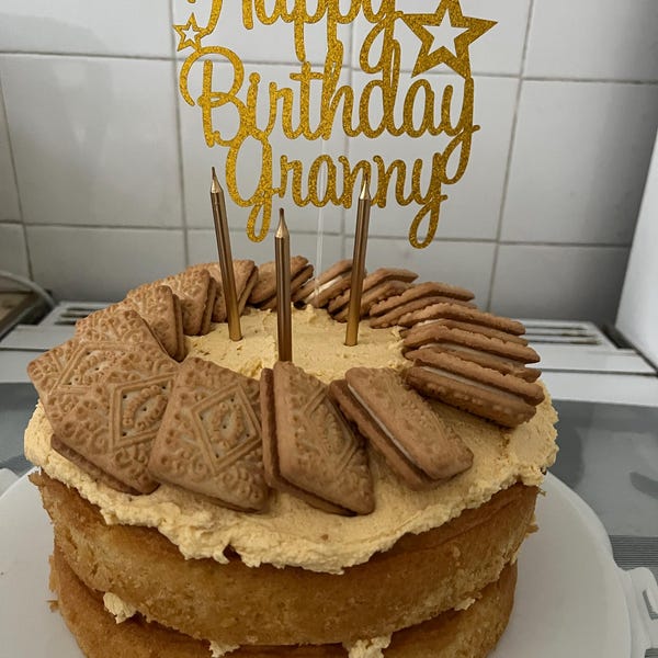 Personalised Happy Birthday Cake Topper Custom Cake Decoration With Any ...