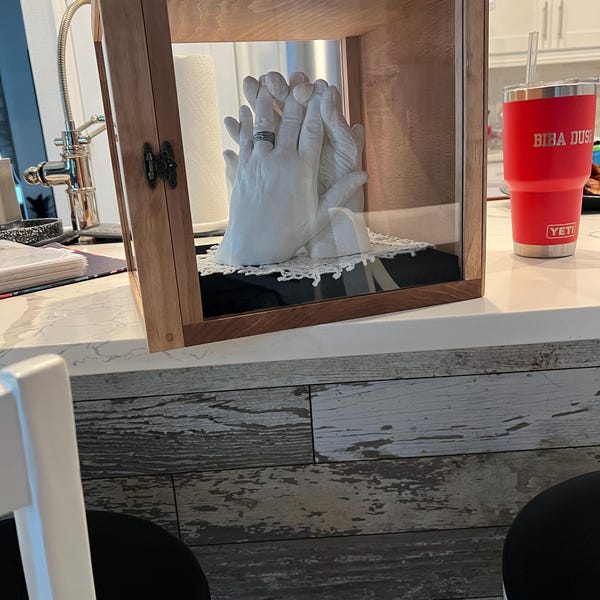 42 X 14 X 2 1/2 Wooden Shadow Box / Hinged Glass Lid / Display Case Box ...