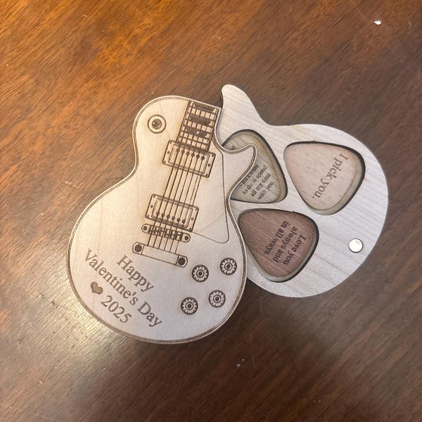 Personalized Guitar Pick With Case for Fathers Day, Gift for Him ...