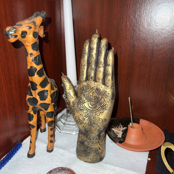 Hand of Glory Candle All Seeing Eye Altar Offering Gift for Witch Hamsa ...