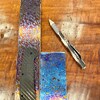 2 Pieces mosaic Pattern Titanium Damascus Pieces - Etsy
