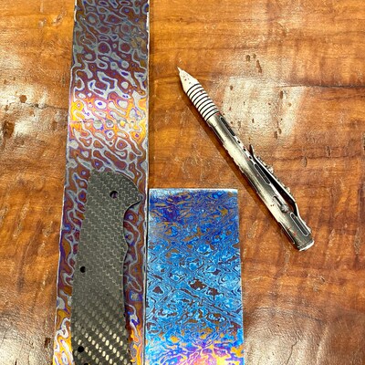 Titanium Damascus Billet 15 X 2 X .2 - Etsy