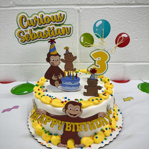 Curious George Cake Topper - Etsy