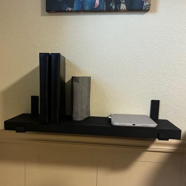 Custom Size Floating Wooden Shelves With Brackets Hardware Included ...