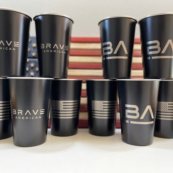 Custom Laser Engraved Cups, Personalized Stainless Steel Pint Glass ...