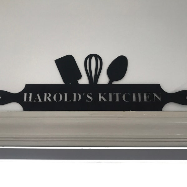 Custom Kitchen Sign, Personalized Kitchen Sign, Metal Kitchen Sign ...