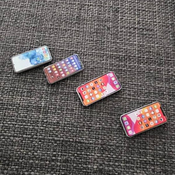 Miniature Mobile Phone Smartphone Scale 1:6 for 1/6 Fashion Dolls, 12 ...
