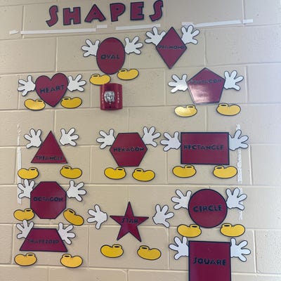 Mickey Mouse Shapes Preschool Kindergarten Classroom School Decoration ...