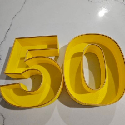 6,5 Hollow Fillable Letter Freestanding Empty Letter Box Self Standing ...