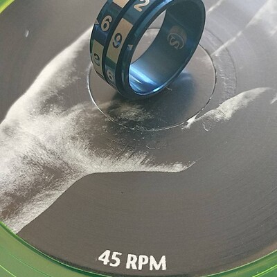 D100, 2D10 Dice Random Number Spinner Ring Blue - Etsy