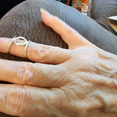 925 Sterling Silver Vintage Shiny Triple Flower Motif Band Ring - Etsy