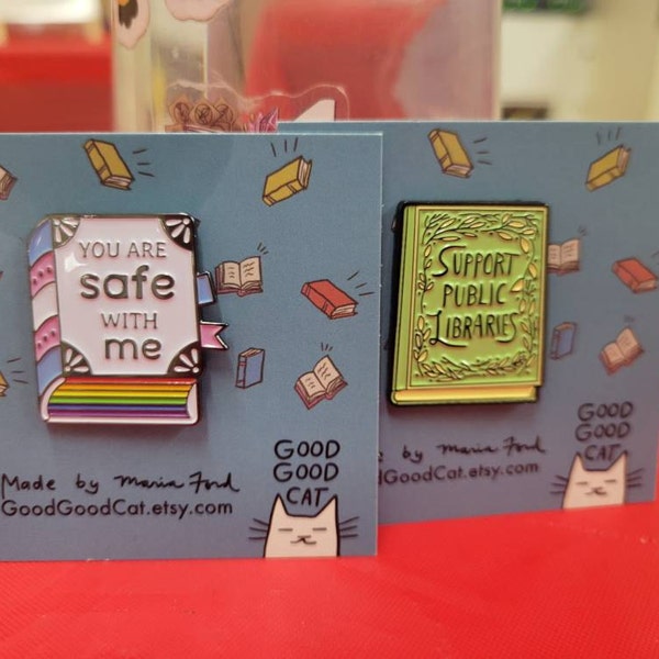 Support Public Libraries Enamel Pin / Librarian / - Etsy