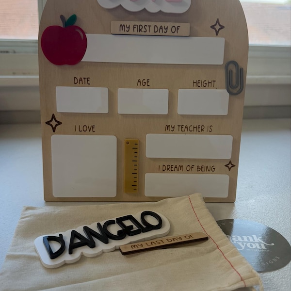 First Day of School Sign | Changeable Back to School Sign ...