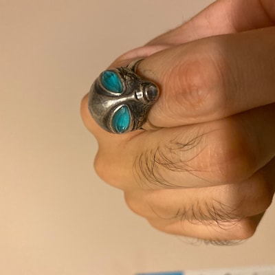 Sterling Silver Alien Guest Ring, Space Jewelry, Extraterrestrial Ring ...