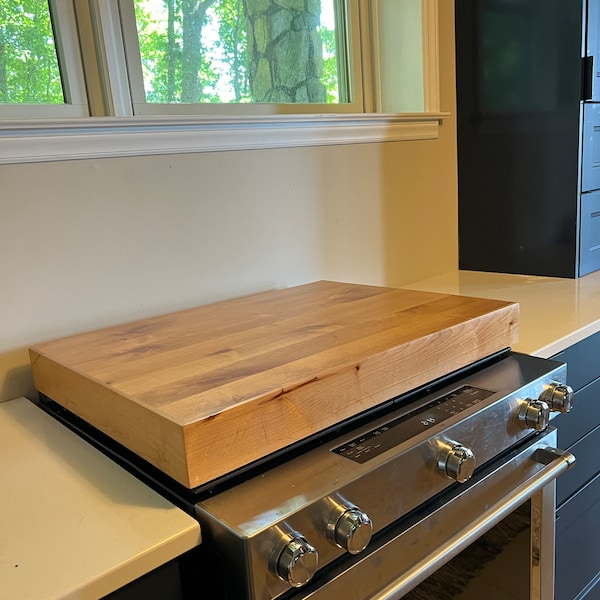 Handmade Stove Top Cover| Noodle Board| Engraved Stovetop Cover| Flower ...