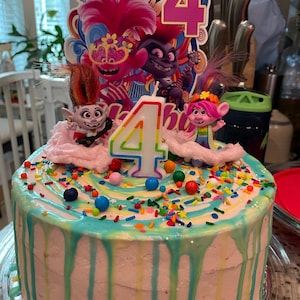 Trolls World Tour Cake Topper Poppy and Barb Cake Topper - Etsy