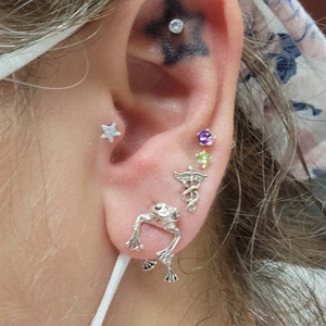 Sterling silver Wrench Earrings Tool earrings Gift for her / | Etsy