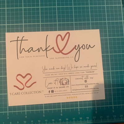 Editable Business Thank You Insert Card Template Modern Simple Insert ...