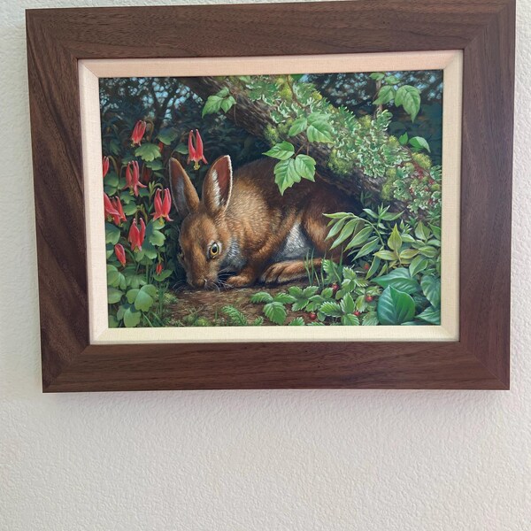 Rabbit / Hare Painting, "prey" Giclee Print, Nature Oil Painting 8x10 ...