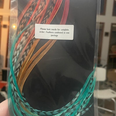 Feather Hair Extension Kit, 6 Real Feathers, Pick Your Length Short to ...