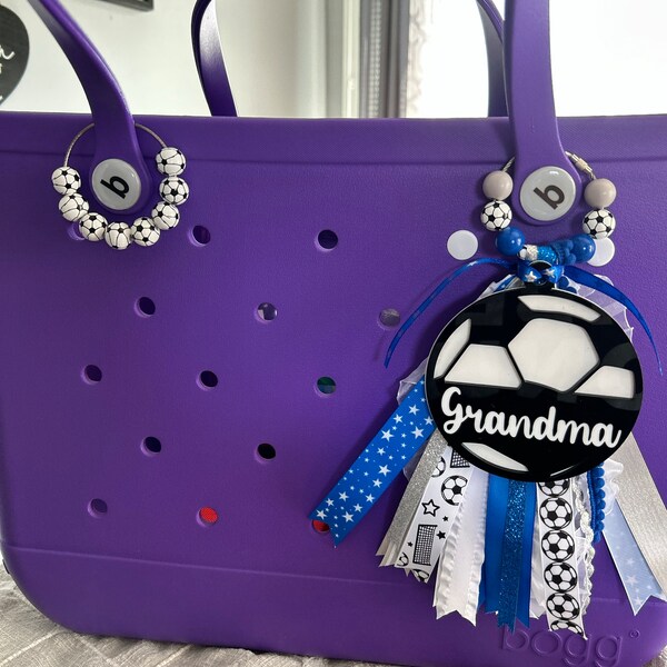 Bogg Bag Tassel and Charm, Bookbag Tag, Diaper Bag Tag, Custom Colors ...