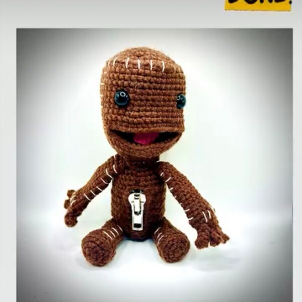 Sackboy Pattern Crochet Amigurumi Open Mouth Zipper - Etsy