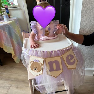 Beary First Birthday Banner Bear Decorations Bearly One Decorations ...