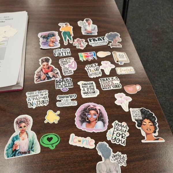 Inspo Sticker Pack Black Girl Planner Stickers Black Woman Handmade ...