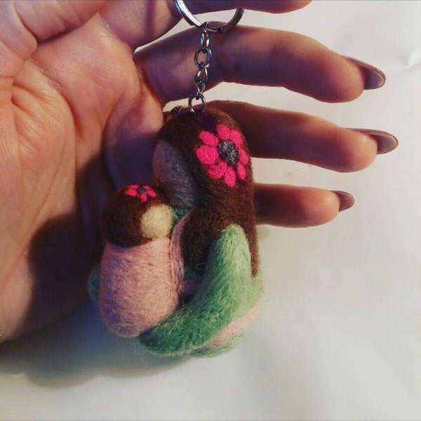 Babywearing/ Needle Felted Key Rings/ Made to Order/ Attachment ...