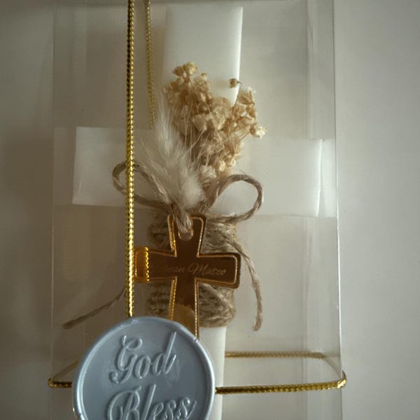 Custom Baptism Favor Tags, Acrylic Mirror Gold Cross Tags, Thank You ...