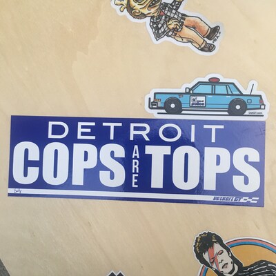 Classic Detroit Police Cruiser Sticker - Etsy